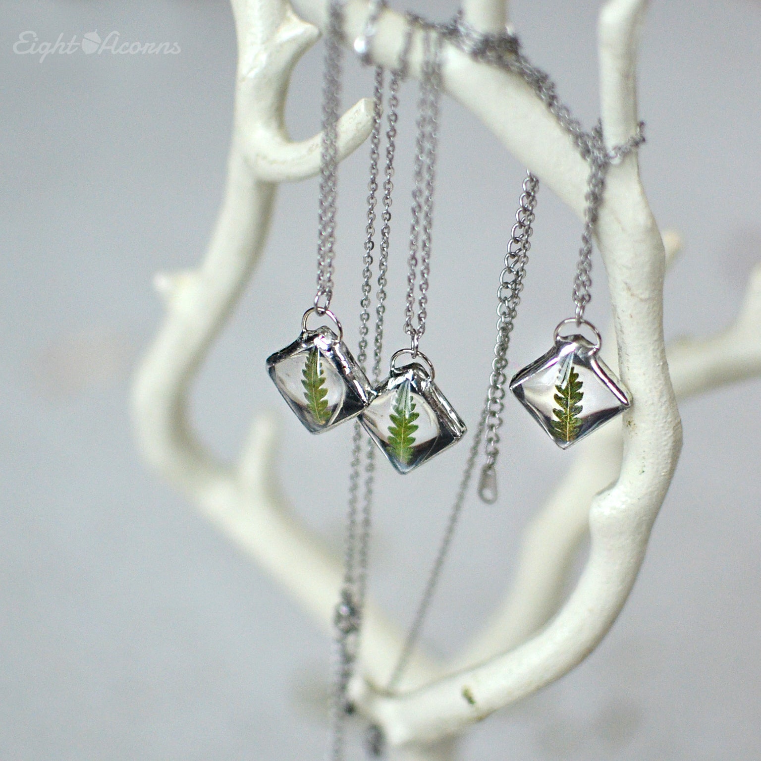 Minimalist Pressed Fern Leaf Pendant, nature lover gift – Eight Acorns ...